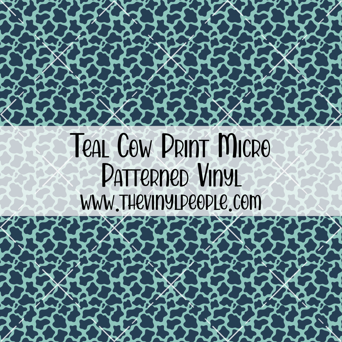 Teal Cow Print Patterned Vinyl – TheVinylPeople