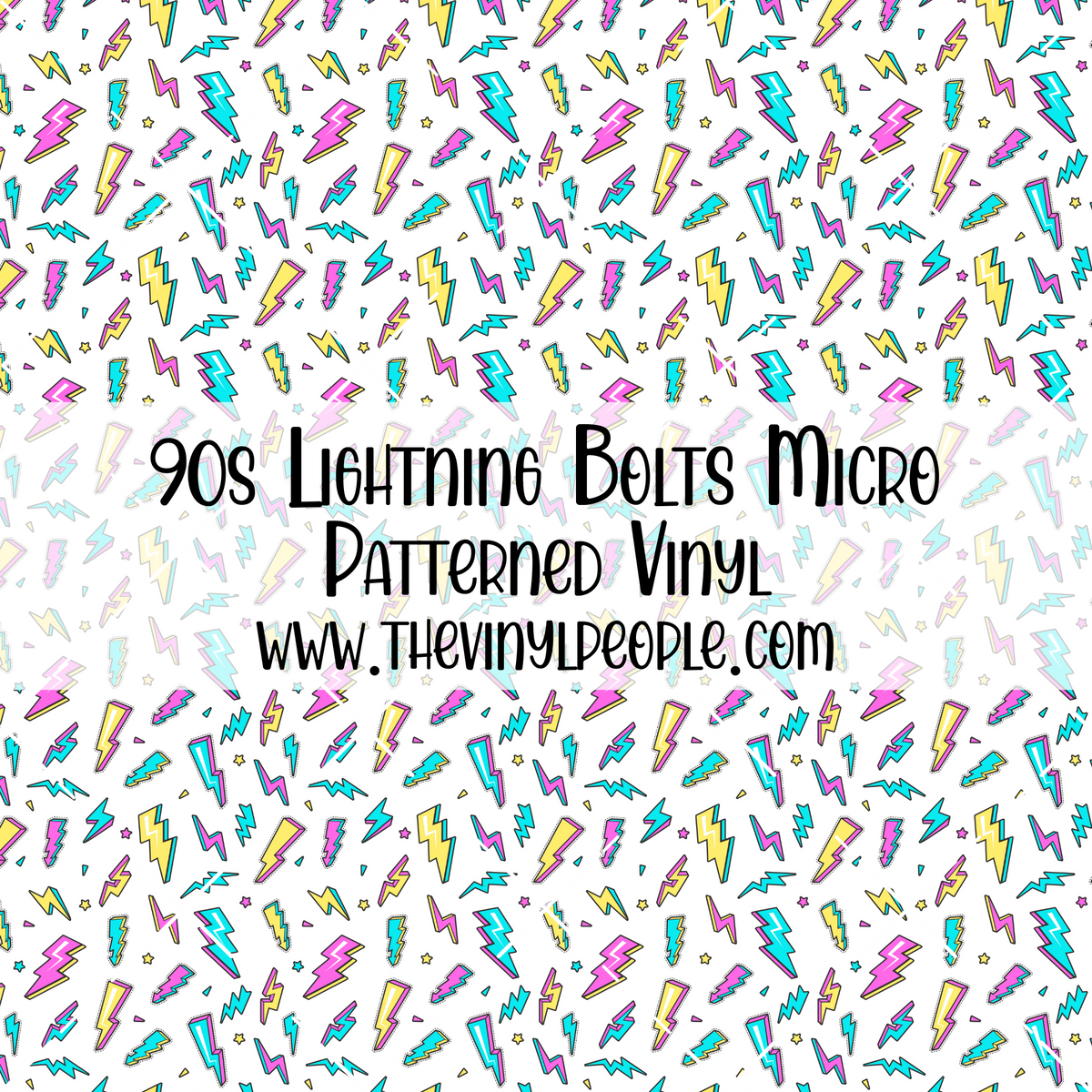 90s Lightning Bolts Patterned Vinyl – TheVinylPeople