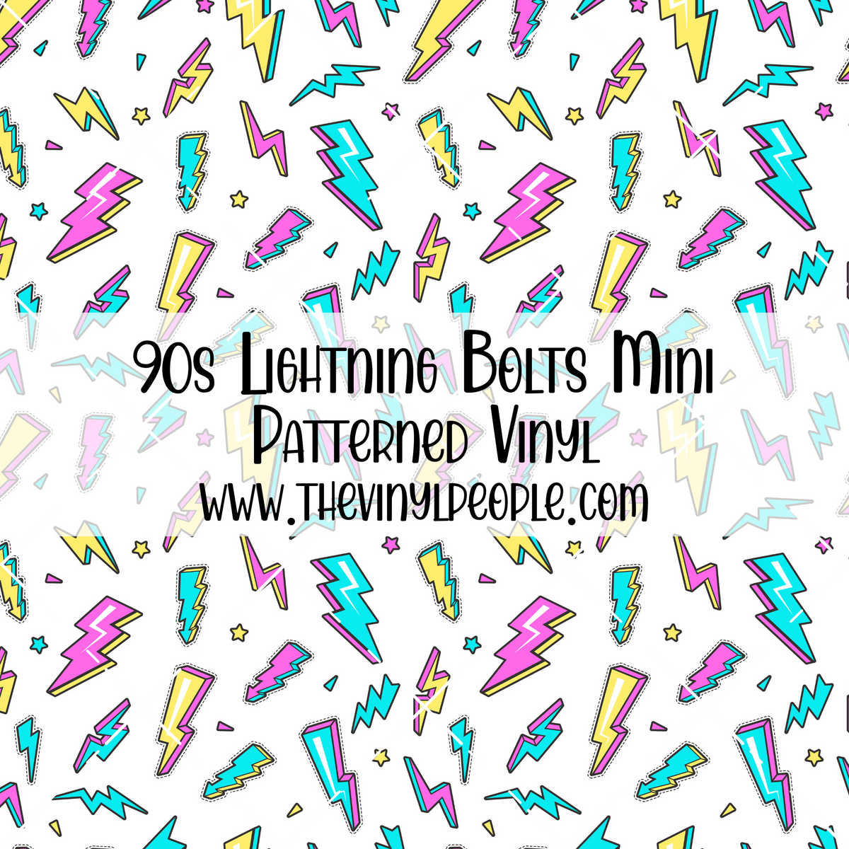 90s Lightning Bolts Patterned Vinyl – TheVinylPeople