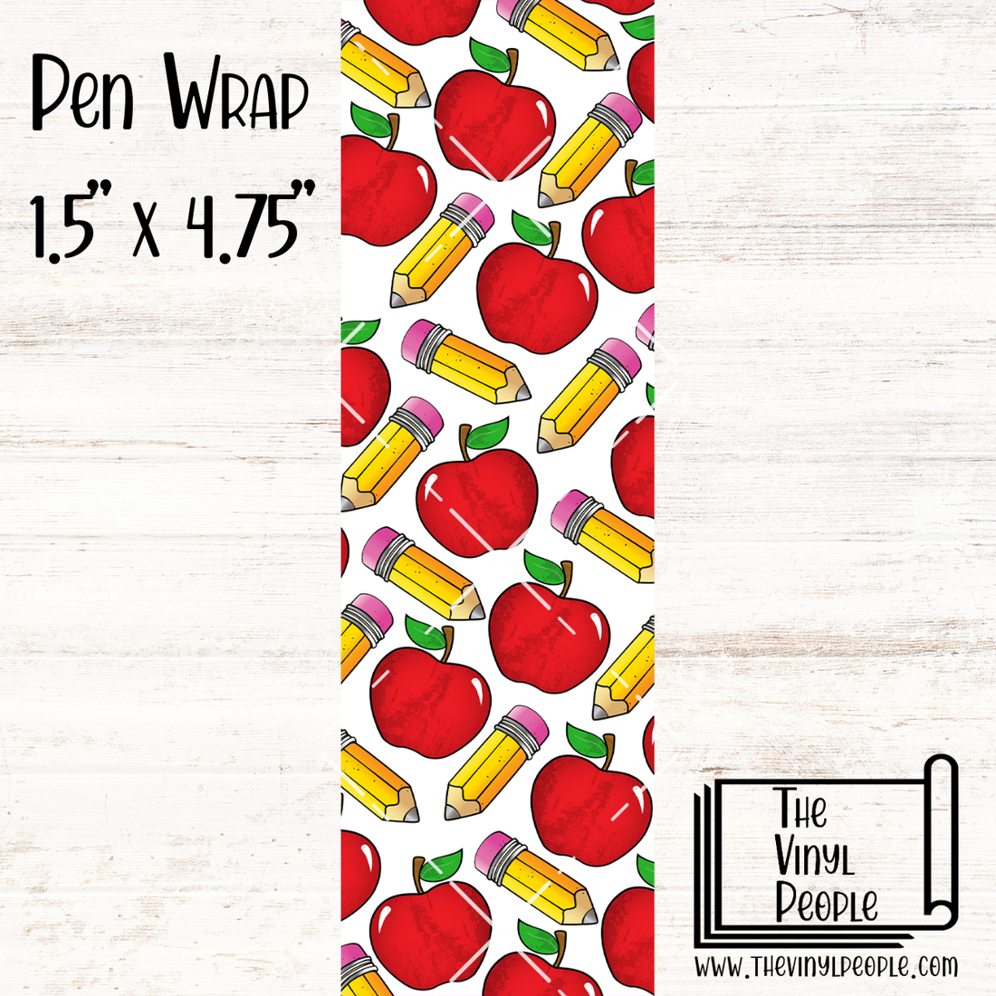 Apples & Pencils Pen Wrap – TheVinylPeople