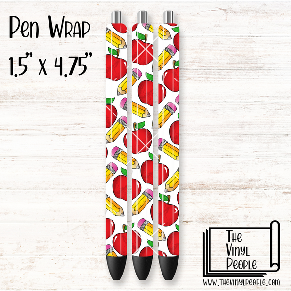 Apples & Pencils Pen Wrap – TheVinylPeople