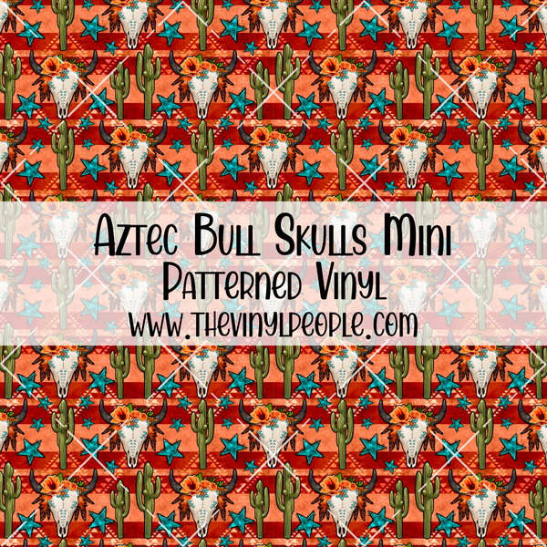 Aztec Bull Skulls Patterned Vinyl – TheVinylPeople