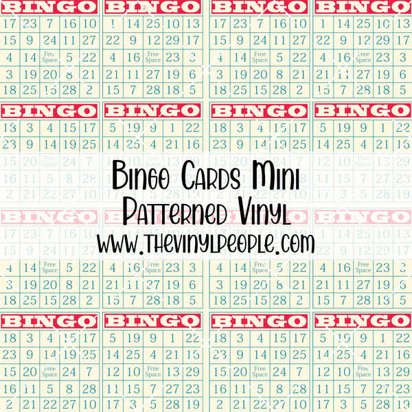 Bingo Cards Patterned Vinyl – TheVinylPeople