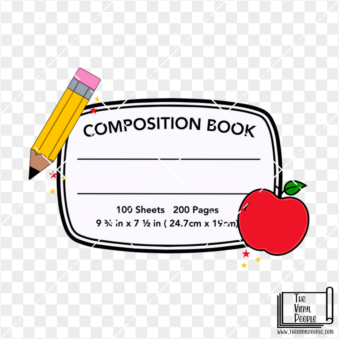 BLANK Composition Book Vinyl Decal – TheVinylPeople