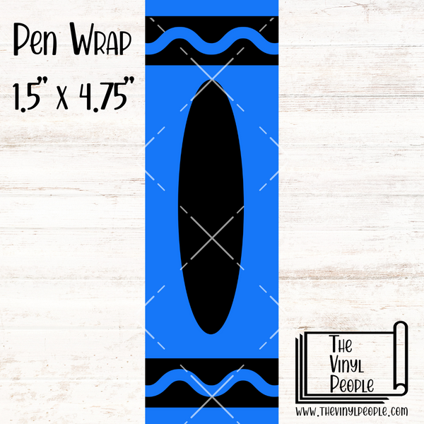 Blue Crayon Pen Wrap – TheVinylPeople
