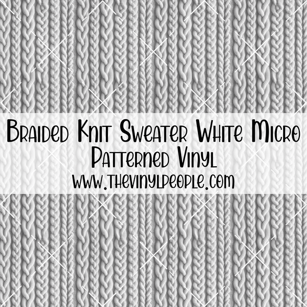 Braided Knit Sweater White Patterned Vinyl – TheVinylPeople