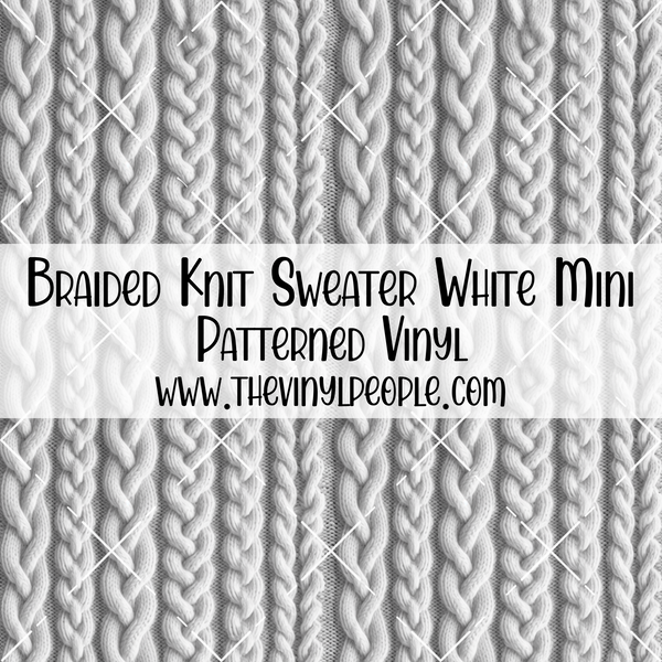 Braided Knit Sweater White Patterned Vinyl – TheVinylPeople