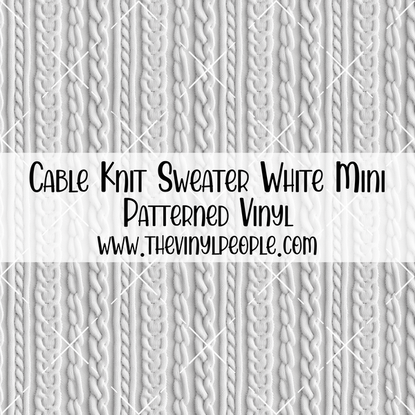 Cable Knit Sweater White Patterned Vinyl – TheVinylPeople