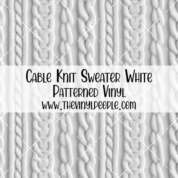 Cable Knit Sweater White Patterned Vinyl – TheVinylPeople