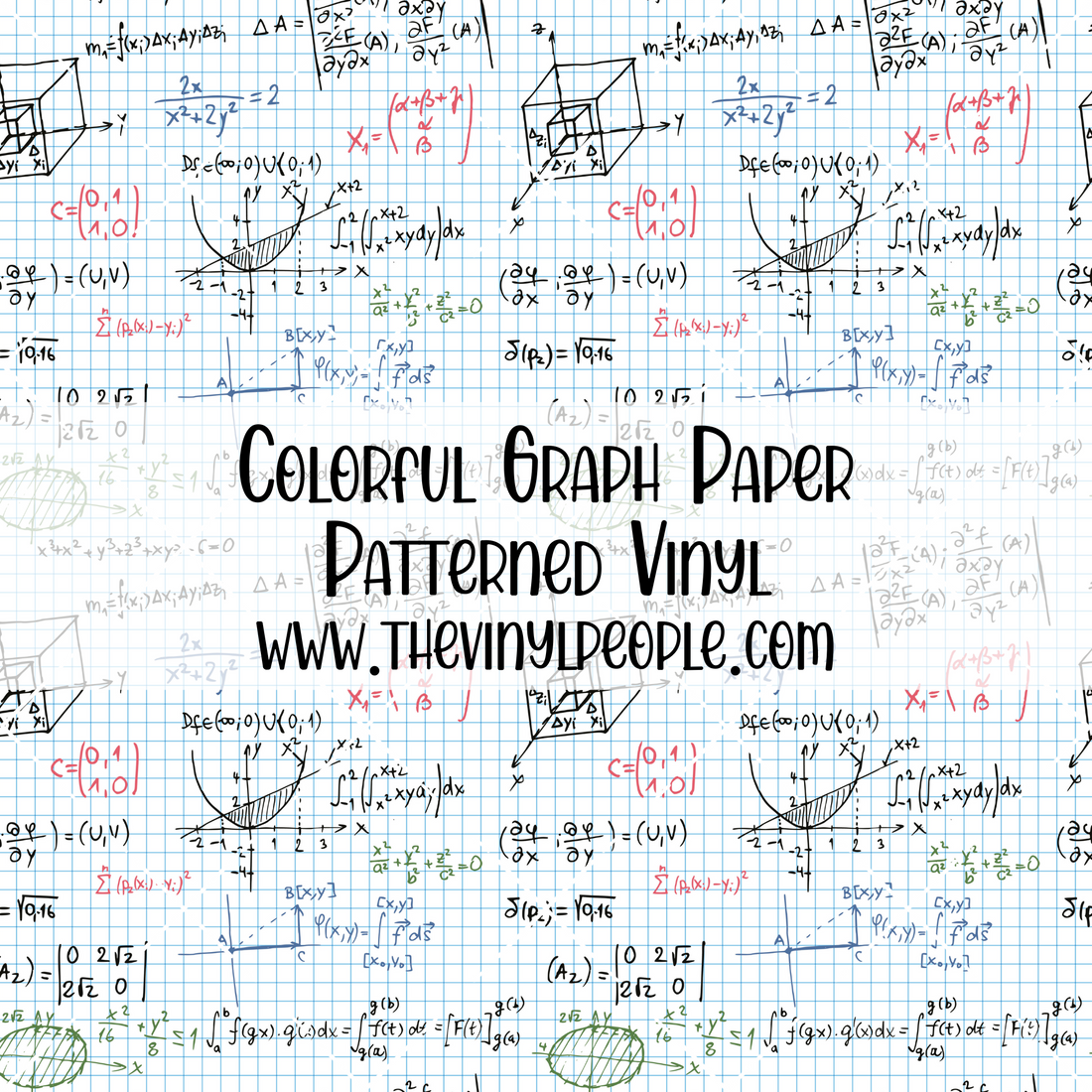 Colorful Graph Paper Patterned Vinyl – TheVinylPeople