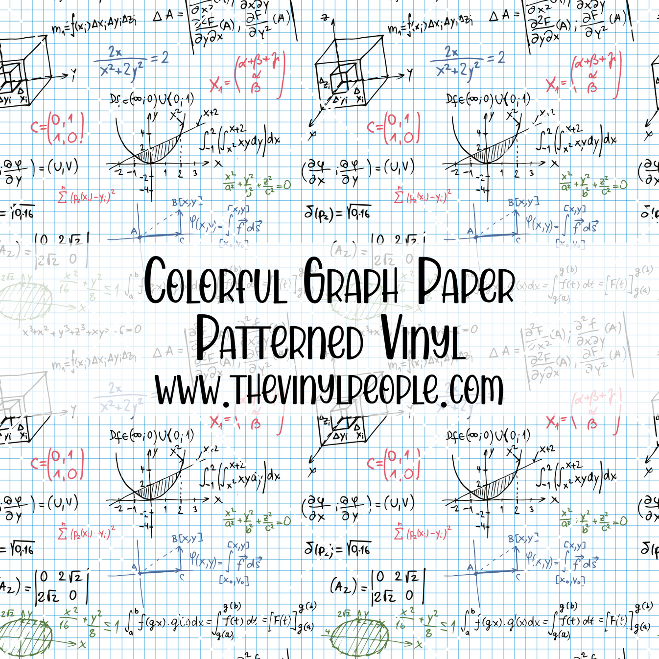 Colorful Graph Paper Patterned Vinyl – TheVinylPeople