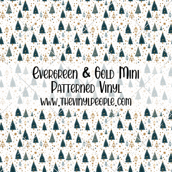 Evergreen & Gold Patterned Vinyl – TheVinylPeople