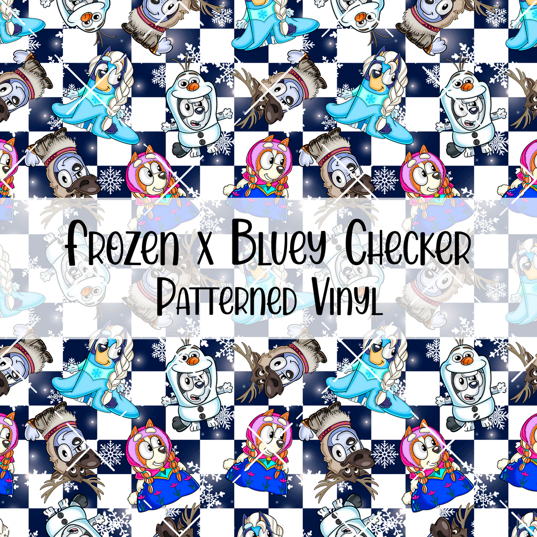 Frozen x Bluey Checker Patterned Vinyl – TheVinylPeople