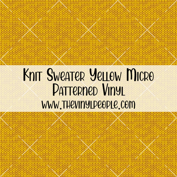 Knit Sweater Yellow Patterned Vinyl – TheVinylPeople