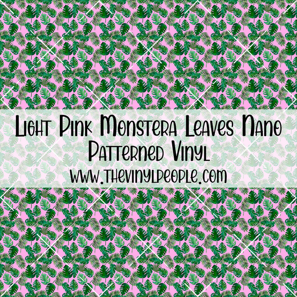 Light Pink Monstera Leaves Patterned Vinyl – TheVinylPeople