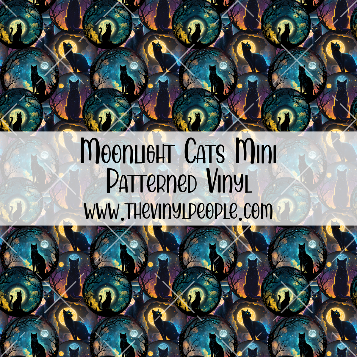 Moonlight Cats Patterned Vinyl – TheVinylPeople