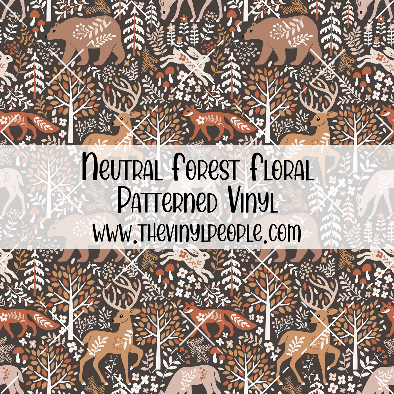Neutral Forest Floral Patterned Vinyl – TheVinylPeople