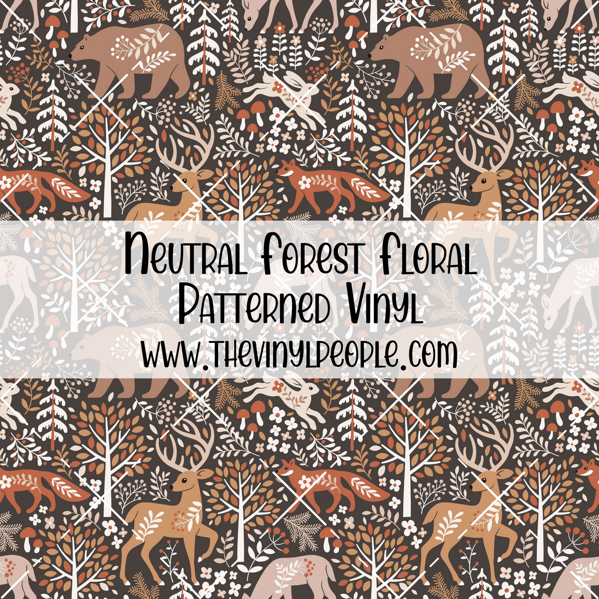 Neutral Forest Floral Patterned Vinyl – TheVinylPeople