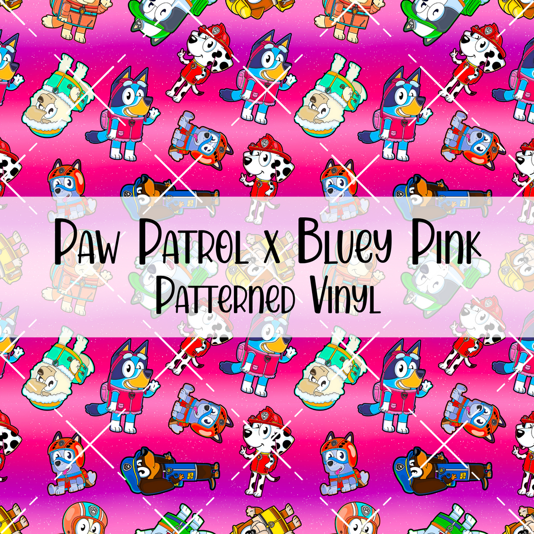 Paw Patrol x Bluey Pink Patterned Vinyl – TheVinylPeople