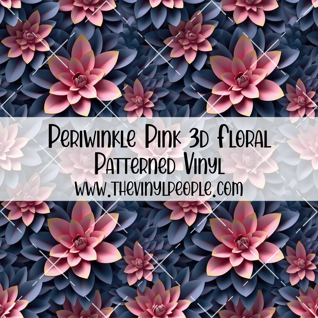 Periwinkle Pink 3D Floral Patterned Vinyl – TheVinylPeople