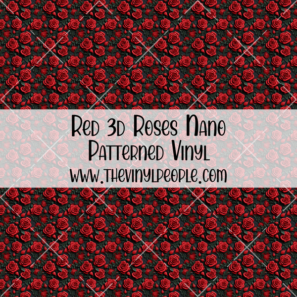 Red 3D Roses Patterned Vinyl – TheVinylPeople