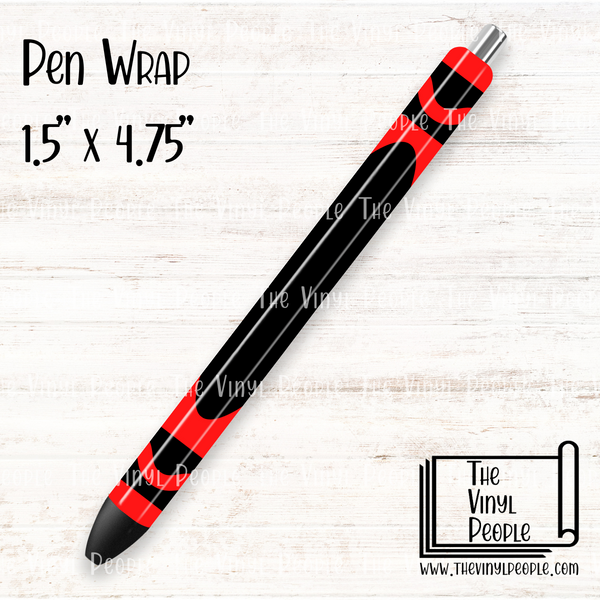Red Crayon Pen Wrap – TheVinylPeople