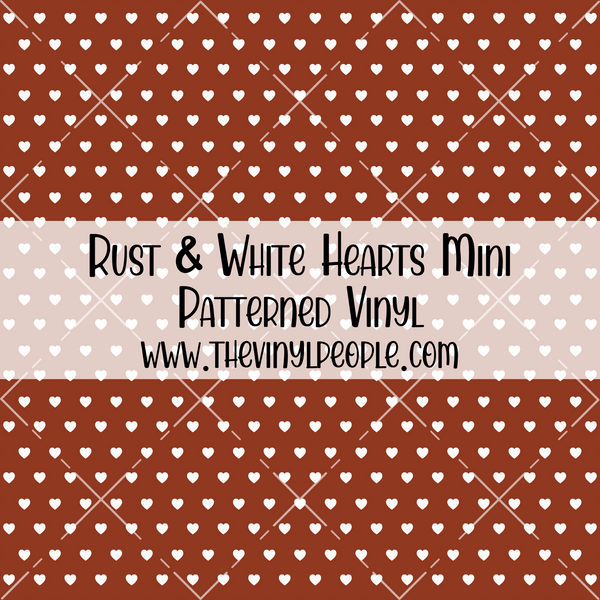 Rust & White Hearts Patterned Vinyl – TheVinylPeople