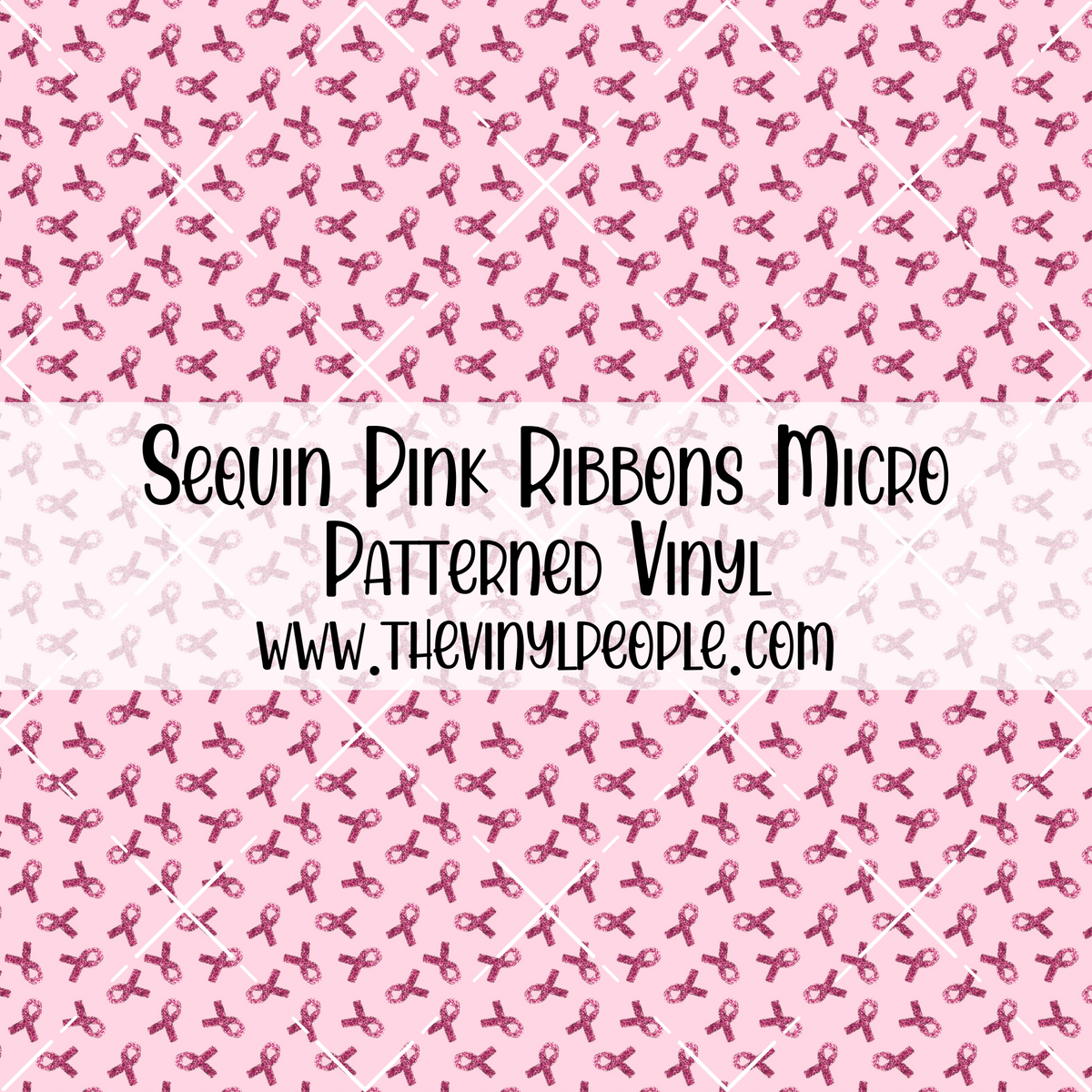 Sequin Pink Ribbons Patterned Vinyl – TheVinylPeople