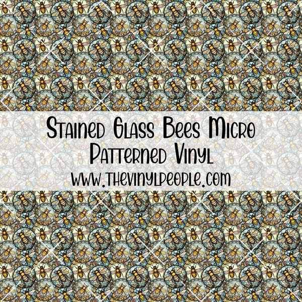Stained Glass Bees Patterned Vinyl – TheVinylPeople