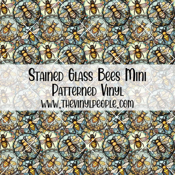 Stained Glass Bees Patterned Vinyl – TheVinylPeople