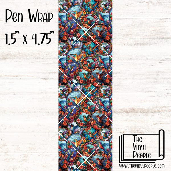 Stained Glass Hummingbirds Pen Wrap – TheVinylPeople