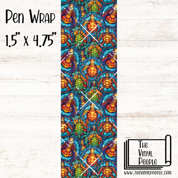 Stained Glass Sea Turtles Pen Wrap – TheVinylPeople