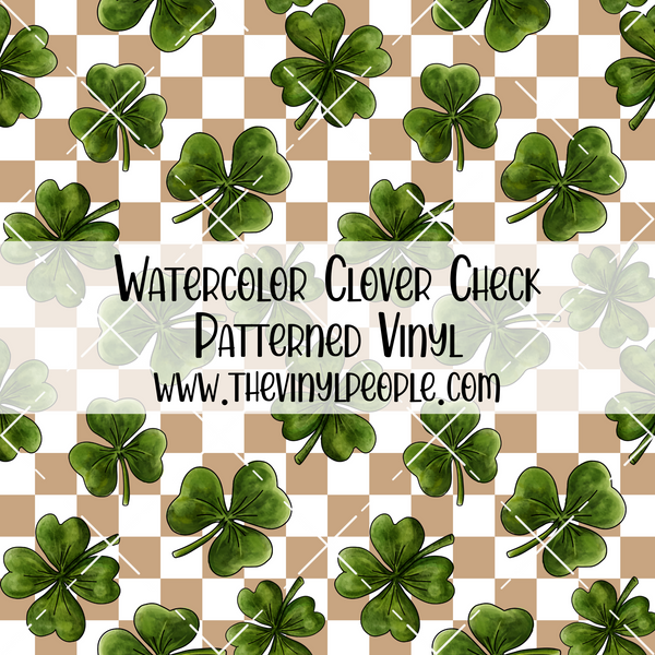 Watercolor Clover Check Patterned Vinyl – TheVinylPeople