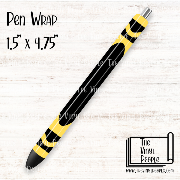 Yellow Crayon Pen Wrap – TheVinylPeople