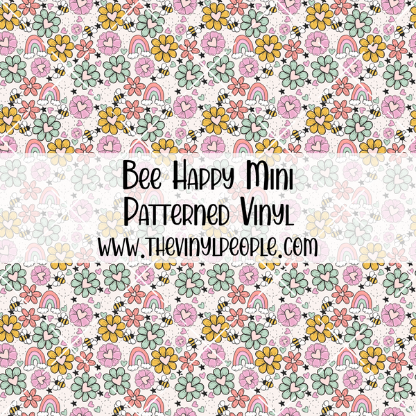 Bee Happy Patterned Vinyl – TheVinylPeople