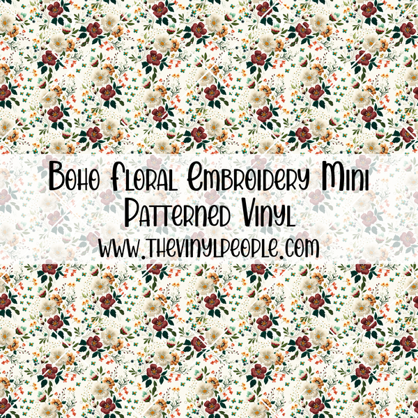Boho Floral Embroidery Patterned Vinyl – TheVinylPeople