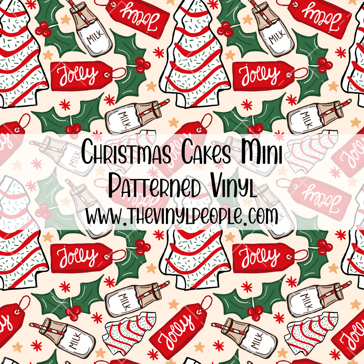 Christmas Cakes Patterned Vinyl – TheVinylPeople