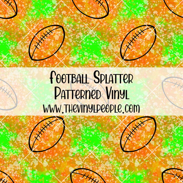Football Splatter Patterned Vinyl – TheVinylPeople