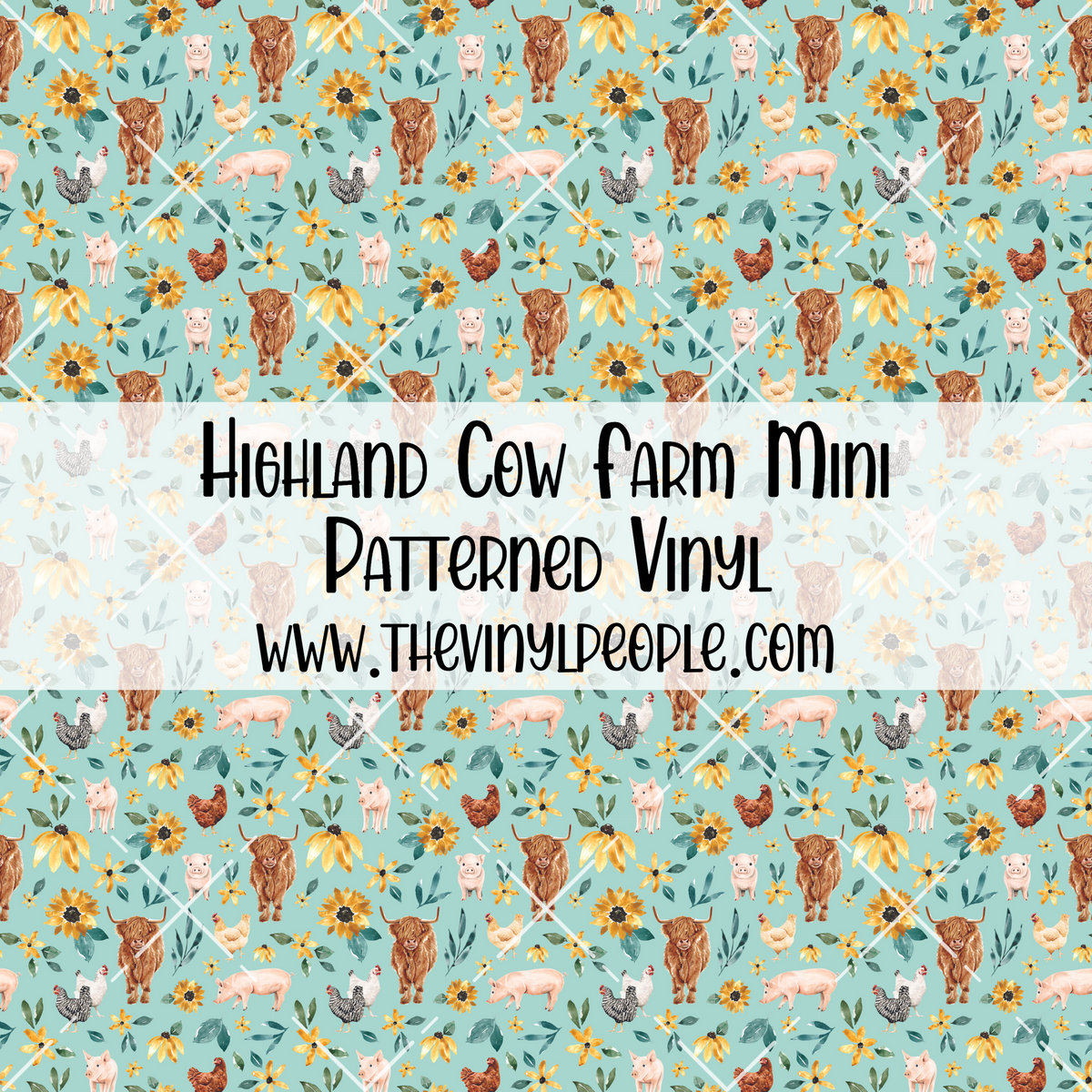 Highland Cow Farm Patterned Vinyl – TheVinylPeople