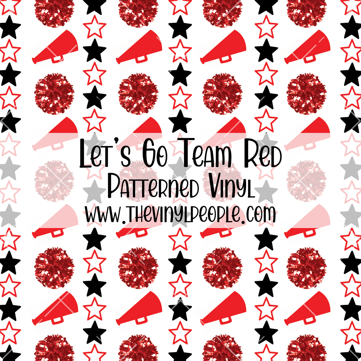 Let's Go Team Red Patterned Vinyl – TheVinylPeople