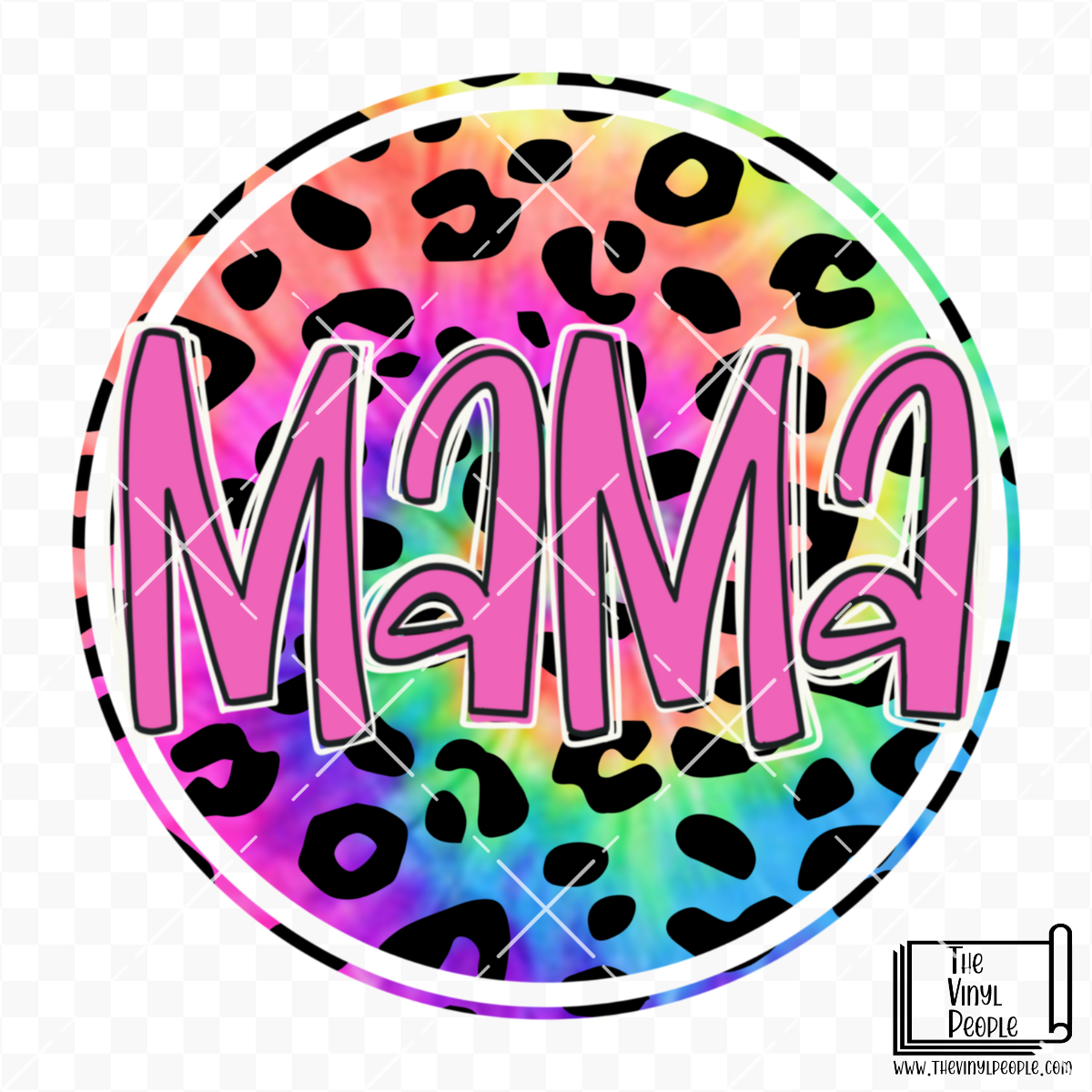 Mama/Mini Rainbow Leopard Frame Vinyl Decal – TheVinylPeople