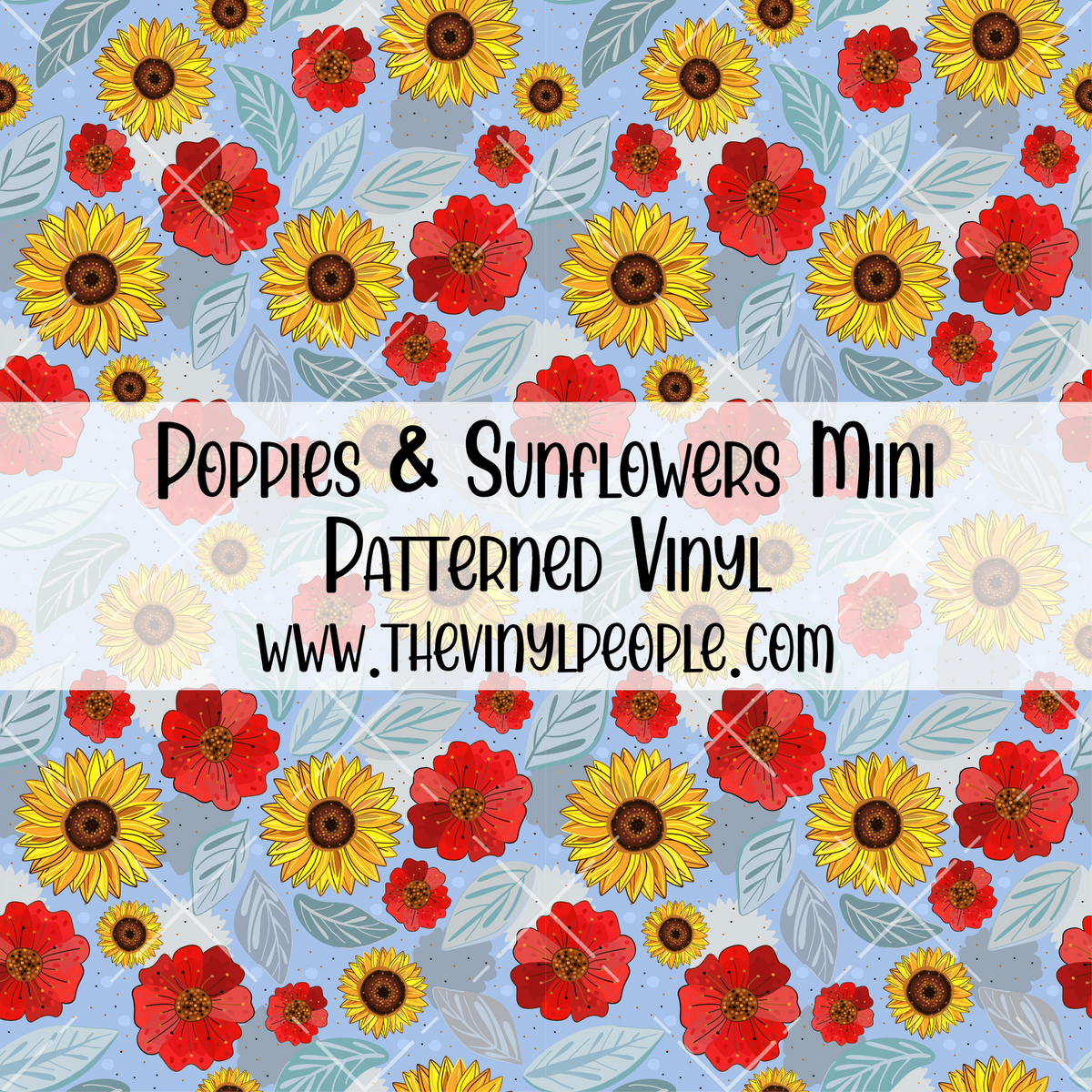 Poppies & Sunflowers Patterned Vinyl – TheVinylPeople