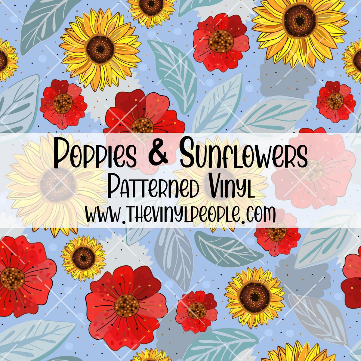 Poppies & Sunflowers Patterned Vinyl – TheVinylPeople