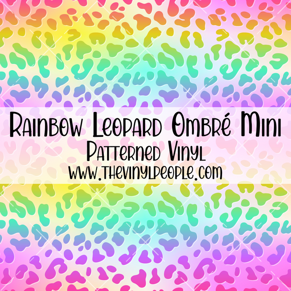 Rainbow Leopard Ombré Patterned Vinyl – TheVinylPeople