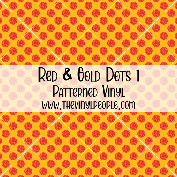 Red & Gold Dots Patterned Vinyl – TheVinylPeople
