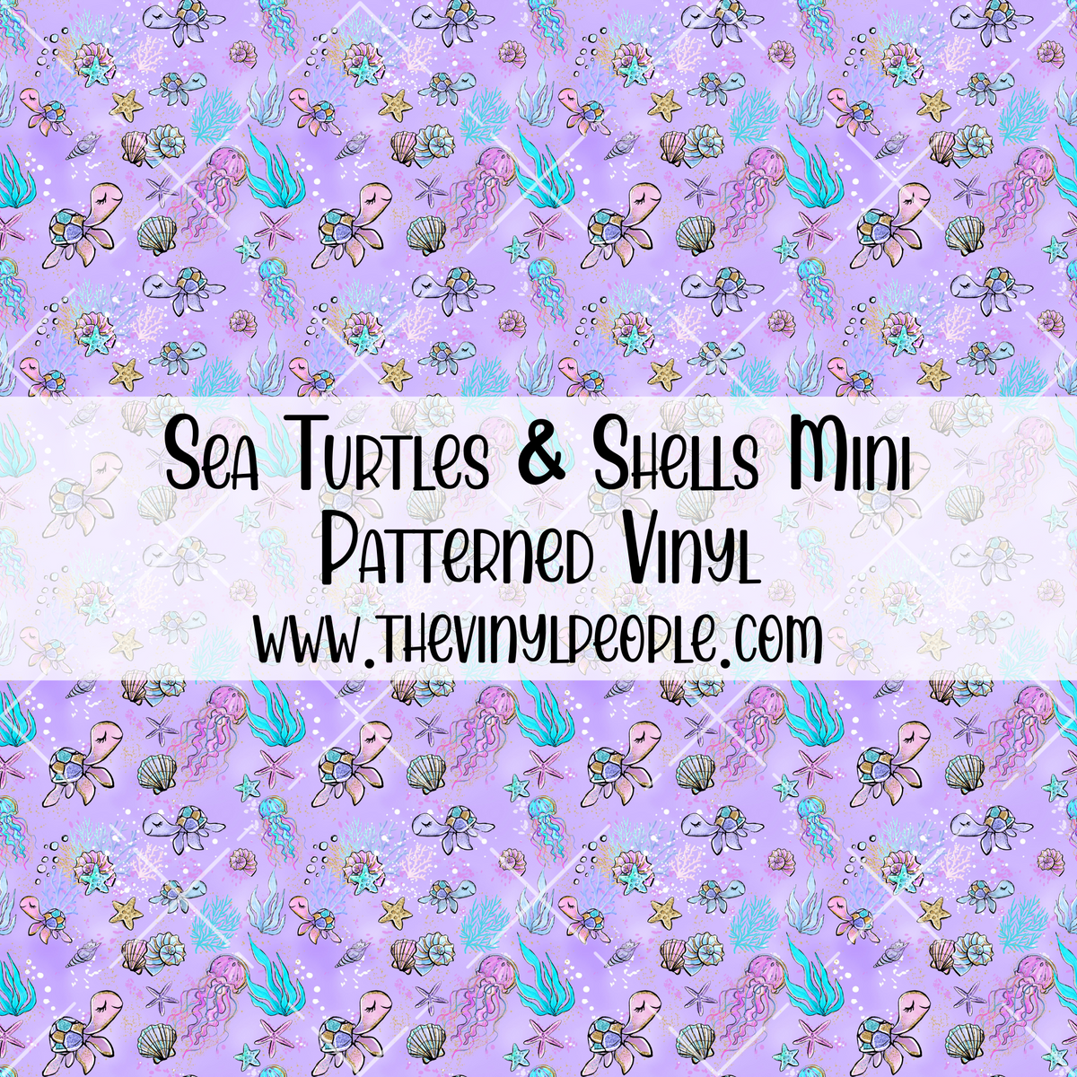 Sea Turtles & Shells Patterned Vinyl – TheVinylPeople