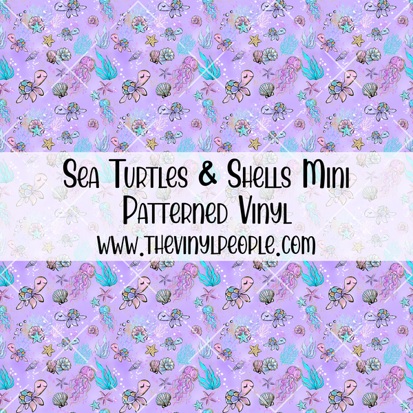 Sea Turtles & Shells Patterned Vinyl – TheVinylPeople