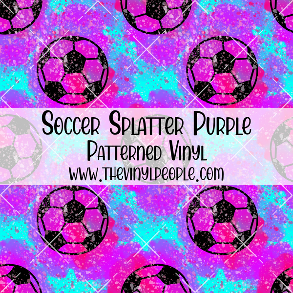 Soccer Splatter Purple Patterned Vinyl – TheVinylPeople