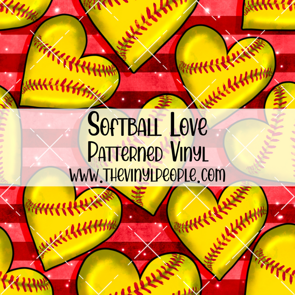Softball Love Patterned Vinyl – TheVinylPeople