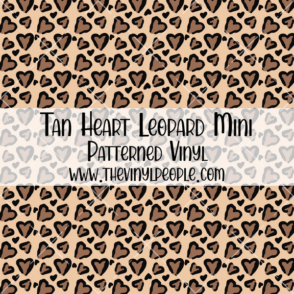 Tan Heart Leopard Patterned Vinyl – TheVinylPeople